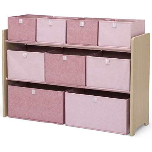 Gap GapKids Deluxe Toy Organizer - Greenguard Gold Certified, Blush/Natural