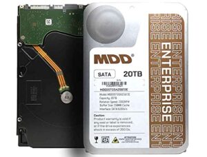 mdd (mdd20tsata25672e) 20tb 7200 rpm 256mb cache sata 6.0gb/s 3.5" internal enterprise hard drive - 5 years warranty