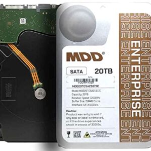 MDD (MDD20TSATA25672E) 20TB 7200 RPM 256MB Cache SATA 6.0Gb/s 3.5" Internal Enterprise Hard Drive - 5 Years Warranty