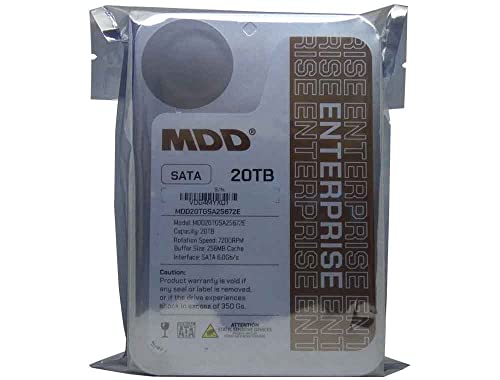 MDD (MDD20TSATA25672E) 20TB 7200 RPM 256MB Cache SATA 6.0Gb/s 3.5" Internal Enterprise Hard Drive - 5 Years Warranty