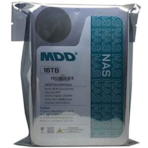 MDD (MD16TSATA25672NAS) 16TB 7200 RPM 256MB Cache SATA 6.0Gb/s 3.5" Internal NAS Hard Drive - 5 Years Warranty