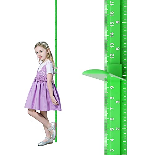 SNOPARD Growth Chart, Baby Height Chart,Spliced Height Ruler, Kids Height Measurement for Wall Sticker, Sliding Measuring Ruler for Nursery School Clinic with High Precision,79 inch (Green）