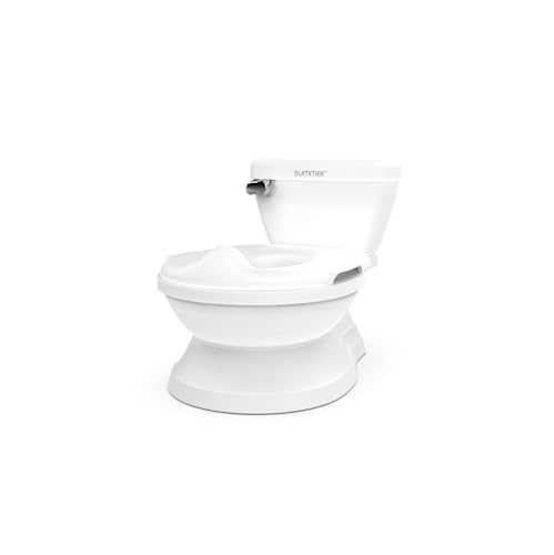 Summer by Ingenuity My Size Potty Pro in White, Infant Potty Training Toilet, Lifelike Flushing Sound, for Ages 18 Months, Up to 50 Pounds