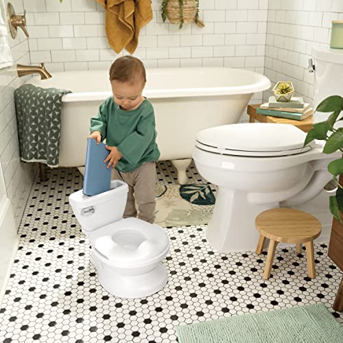 Summer by Ingenuity My Size Potty Pro in White, Infant Potty Training Toilet, Lifelike Flushing Sound, for Ages 18 Months, Up to 50 Pounds