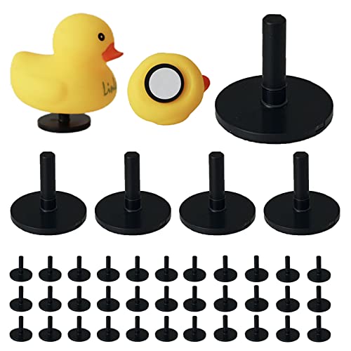 TEYOUYI 40pcs Duck Plug - Rubber Duck Mount,Flock Locker Rubber Duck Holder for Jeep Dash and Fixed Display,Gift for Jeep Lover,Black（Excluding Rubber Duck） Includes Double-Sided Stickers Inside