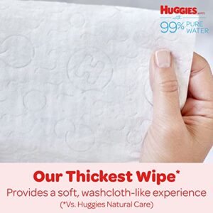 Huggies 99% Pure Water Baby Wipes, Unscented, 9 flip-top packs (504 Wipes Total)