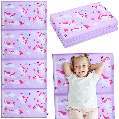 Shellwei Toddler Nap Mat 52 x 20 x 1'' Sleeping Folding Rest Mat Kids Mat for Boys Girls Baby Daycare Preschool Classroom Home Travel (Unicorn)