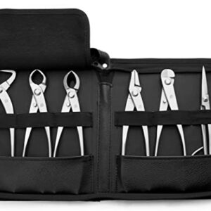 TianBonsai 6-PCS Bonsai Tool Set Including Concave Cutter Straight Edge Cutter Trunk Splitter Wire Cutter Bonsai Pliers And Bonsai Scissors Equip With Tool Bag