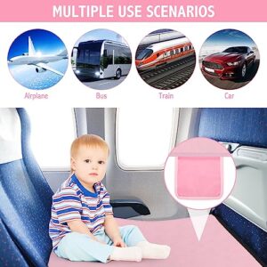 FIXMSV Toddler Airplane Bed, Portable Plane Bed for Kids, Flyaway Kids Bed Airplane with Magnetic Folding Puzzle, Plane Bed for Toddler is A Travel Necessity (Pink)