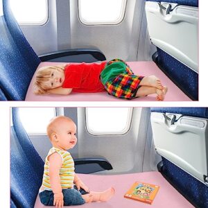 FIXMSV Toddler Airplane Bed, Portable Plane Bed for Kids, Flyaway Kids Bed Airplane with Magnetic Folding Puzzle, Plane Bed for Toddler is A Travel Necessity (Pink)