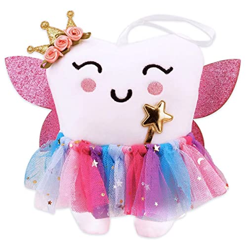 SQIMZAR  Tooth Fairy Pillow with Pocket for Girls | Tooth Pillow for Tooth Fairy for Girls | Tooth Fairy Gifts for Girls | Toothfairy Pillow for Girls | Tooth Fairy Bag | Tooth Fairy Pouch