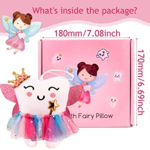 SQIMZAR  Tooth Fairy Pillow with Pocket for Girls | Tooth Pillow for Tooth Fairy for Girls | Tooth Fairy Gifts for Girls | Toothfairy Pillow for Girls | Tooth Fairy Bag | Tooth Fairy Pouch