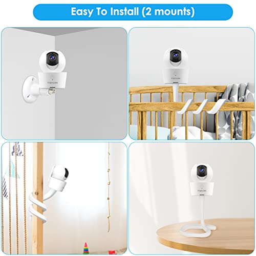 Yonvim Baby Monitor 1080P 5" HD, Video Baby Monitor with Camera and Audio, 5000mAh Battery, 2 Mounts, No WiFi Needed, Night Vision, Long Range, 2-Way Talk, Remote Pan Tilt, Temperature Sense, 4X Zoom