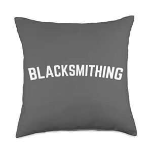 Blacksmithing Forge Forging Blacksmith Metalworker Throw Pillow, 18x18, Multicolor