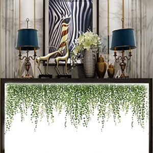 CHANMOL Green Plant Home Decor Wall Stickers 2 Sheets Peel and Stick Leaves Art Murals PVC Decals for Kids Bedroom Nursery Living Room Kitchen Bathroom Removable as Housewarming Birthday Gift