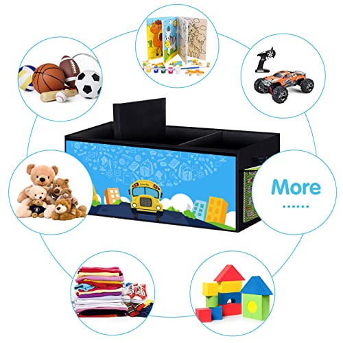 Wdmiya Large Toy Box, Toy Organizers and Storage With Collapsible Lid & Handles, Toy Chest for Kids Extra Large Playroom, Living Room, Nursery, Closet, Car Trunk, Brithday Gift for Boys & Girls