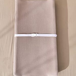 Solid Muslin Changing Table Pad Cover Cradle Sheet, Fits 32"/34''x16" Contoured Diaper Changing Pad, Ultra Soft Cozy Muslin Cotton Changing Table Covers, Breathable Wipeable Removable (Khaki)