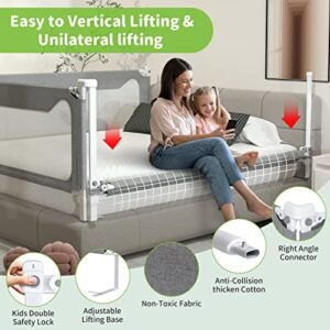 melafa365 Bed Rails for Toddlers, Upgrade Baby Bed Rail Guard Height Adjustable Specially Designed for Twin, Full, Queen, King Size - Safety Bed Guard Rails for Kids