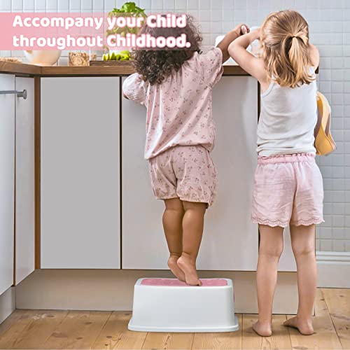 Step Stools for Kids, Toddler Step Stool for Bathroom Sink, Toilet Potty Training and Daily Stool Pink