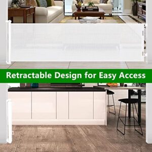 137 Inches Extra Wide Retractable Baby Gate - Indoor/Outdoor, for Doorways and Stairs - Perfect for Kids, Pets, and Large Dogs Gate for Stairs.