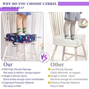 Toddler Booster Seat for Dining Table 45D Cartoon Stronger Support Booster Seat for Dining Table Washable 2 Safer Straps Non-Slip Bottom Portable Booster Chair for Toddlers Kid Baby Eating Travel Home