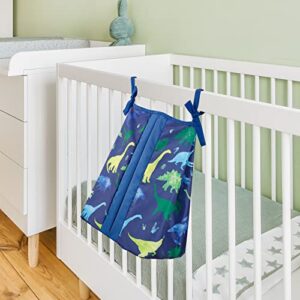 TANOFAR Baby Blankets & Diaper Organizer Stackers, 30 x 40 Inch Minky Blanket, 2pcs Baby Nursery Diaper Stacker, Dinosaur