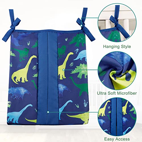 Diaper Organizer Stackers & Changing Pad Cover, 2pcs Baby Nursery Diaper Stacker, Dinosaur