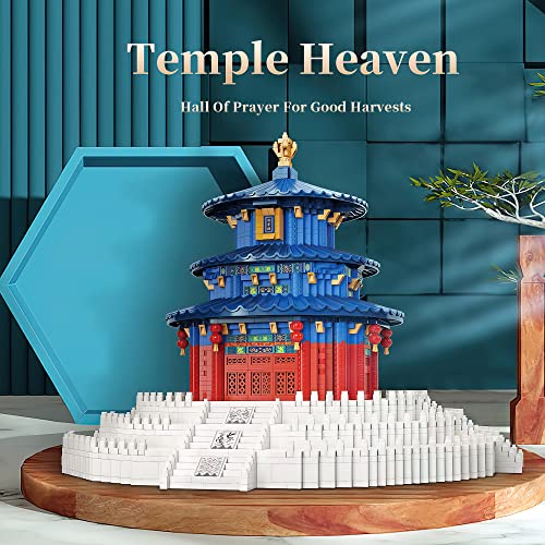 MACTANO Architecture Mini Building Block Set, Chinese Temple of Heaven Model MOC Building Kit for Adult -3876PCS