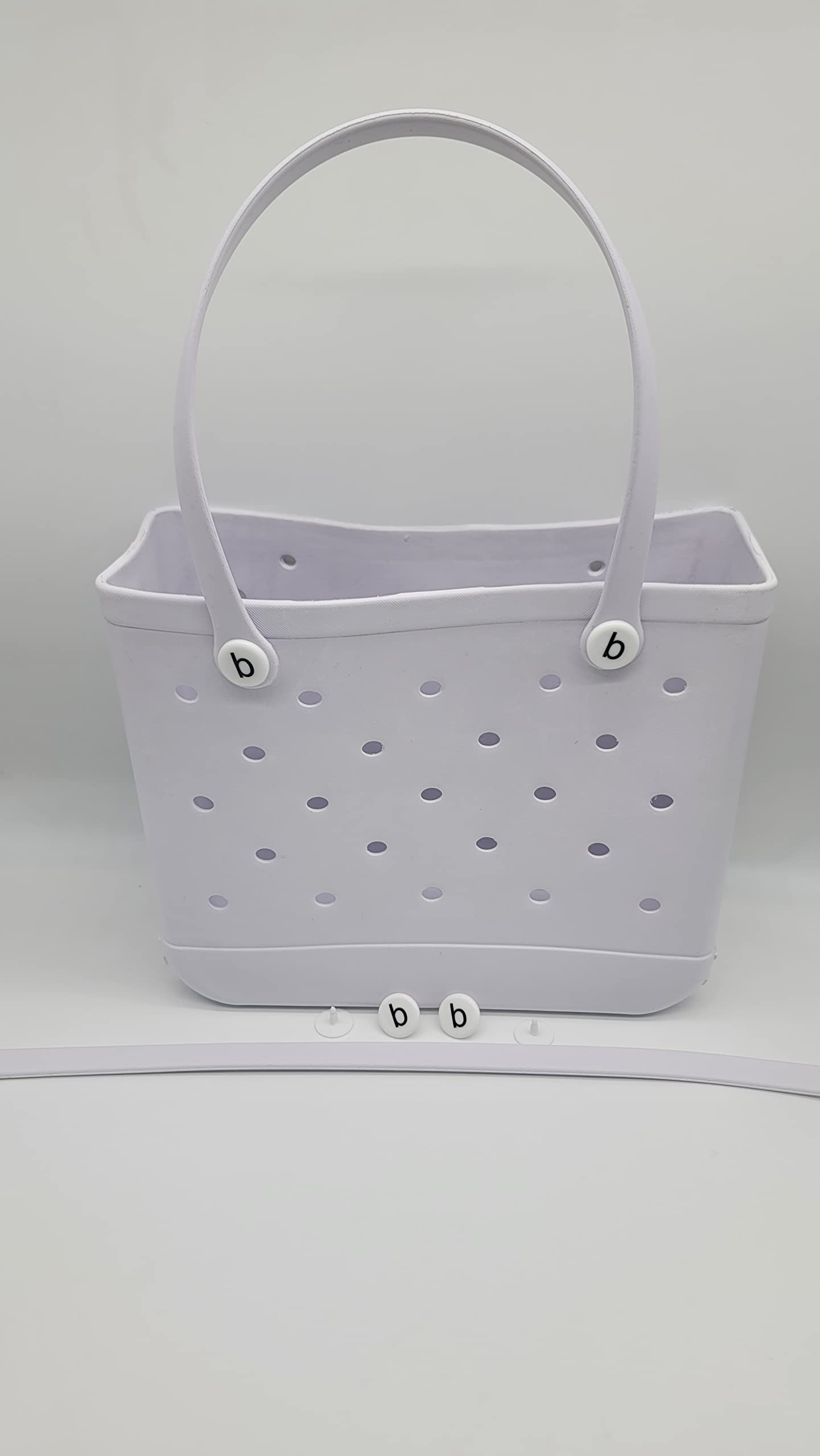 Snappy Beach Bag Rivets white b