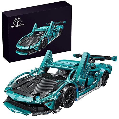 Mesiondy Sports Car Building Blocks Toys Boys or Adults Kits，1:14 MOC Building Set Raceing Car Model,Super Cars for Boys Age 12+ (1488Pcs)