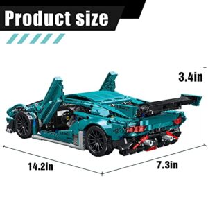 Mesiondy Sports Car Building Blocks Toys Boys or Adults Kits，1:14 MOC Building Set Raceing Car Model,Super Cars for Boys Age 12+ (1488Pcs)