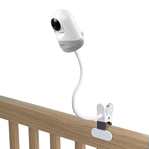 HOLACA Flexible Clip Mount for Hellobaby HB6550/HB40/HB65/HB66/HB248, Blemil Baby BL9052-2,JUAN2215 and VTimes302 Baby Monitor Camera Stand Bracket for Crib Without Tools or Wall Damage (Clip Mount)