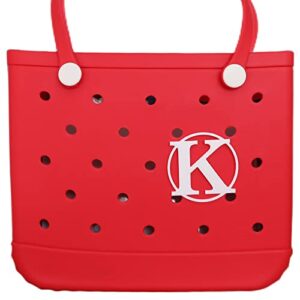 TEYOUYI Decorative Alphabet Lettering-K Accessories Compatible with Bogg Bags,Charm Inserts for Bogg Bag,Personalize your Tote Bag with Alphabet Letters