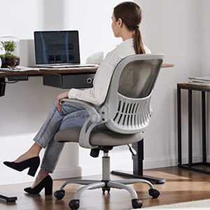 Office Chair, Desk Chair, Ergonomic Home Office Desk Chairs, Computer Chair with Flip up Armrests, Mesh Desk Chairs with Wheels, Office Desk Chair, Mid-Back Task Chair with Ergonomic Lumbar Support