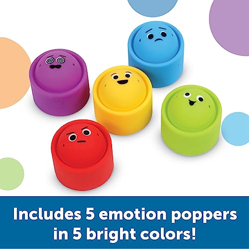 Learning Resources Rainbow Emotion Fidget Poppers, 5 Pieces, Ages 3+, Sensory Toys, Social-Emotional Learning,Sensory Toys for Toddlers,SEL Skills,fine Motor Skills