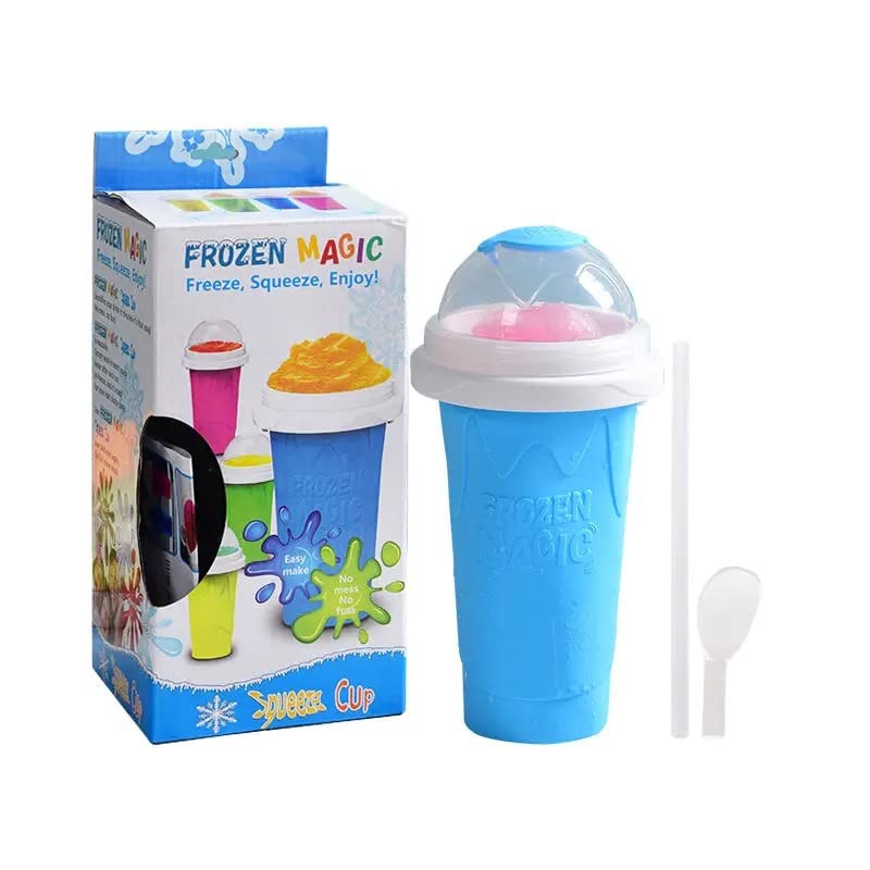 Slushy Cup Maker, Cleaning Brush Included, Slushie Cup, Slushy Maker Cup, Double Layer Durable Cooling Cup, Squeeze Cup, Slushie Maker, DIY Slushie Smoothie Maker, Must Haves 2023