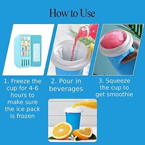 Slushy Cup Maker, Cleaning Brush Included, Slushie Cup, Slushy Maker Cup, Double Layer Durable Cooling Cup, Squeeze Cup, Slushie Maker, DIY Slushie Smoothie Maker, Must Haves 2023