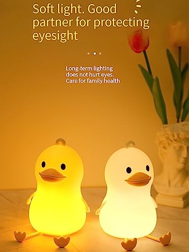 Hasdlga Duck Silicone Night Light,Cute Duck Kids Lamp,16 Colors Changing Remote Control Night Lights,Rechargeable Dimmable Nursery Lamps Bedroom Decor Birthday Xmas Gift