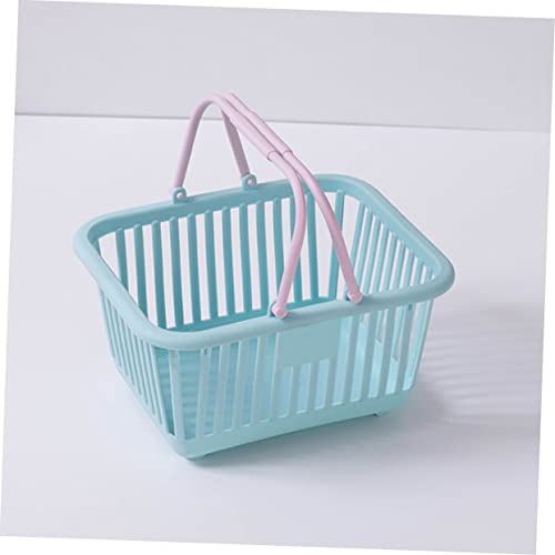 Storage Basket Kids Snack Container Kids Bath Bunny for Kids 2pcs Plastic Storage Baskets with Handles Small Basket Kids Grocery Cart Handheld Shopping Basket Make up