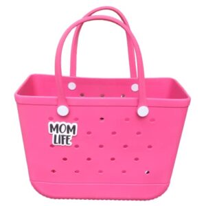 JinJing Beach Bag Accessories PVC Rubber Totes Inserts Charms for Bogg Bag Mom