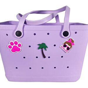 JinJing Beach Bag Accessories PVC Rubber Totes Inserts Charms for Bogg Bag Mom