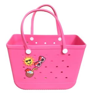 JinJing Beach Bag Accessories PVC Rubber Totes Inserts Charms for Bogg Bag Mom