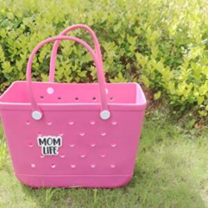 JinJing Beach Bag Accessories PVC Rubber Totes Inserts Charms for Bogg Bag Mom