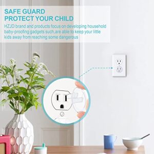 HZJD Clear Outlet Covers, Child Proof Outlet Protector, Baby Electrical Safety, Easy Install Outlet Plug Covers(30 Pack)