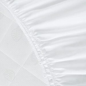 Crib Mattress Protector & Crib Bed Skirt, White