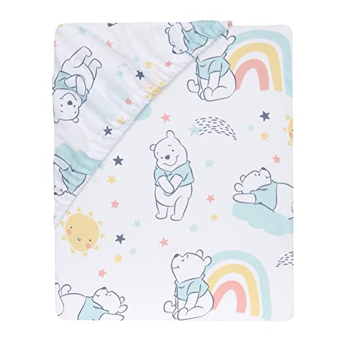 Lambs & Ivy Disney Baby Cozy Friends Winnie The Pooh White Fitted Crib Sheet