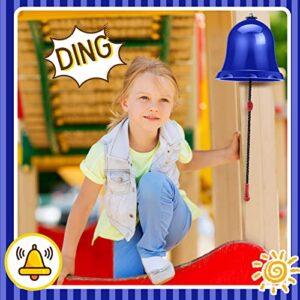 Toys Bell Playground Hanging Bell Educational Plastic Playground Hanging Set Accessories for Boys Girls Gift Outdoor Playhouse Wooden Swing Set Playset Backyard Amusement Park (Blue)