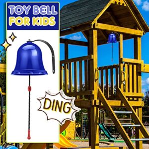 Toys Bell Playground Hanging Bell Educational Plastic Playground Hanging Set Accessories for Boys Girls Gift Outdoor Playhouse Wooden Swing Set Playset Backyard Amusement Park (Blue)