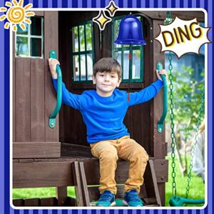 Toys Bell Playground Hanging Bell Educational Plastic Playground Hanging Set Accessories for Boys Girls Gift Outdoor Playhouse Wooden Swing Set Playset Backyard Amusement Park (Blue)