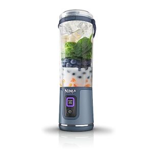 ninja bc151nv blast portable blender, cordless, 18oz. vessel, personal blender for shakes & smoothies, bpa free, leakproof lid & sip spout, usb-c rechargeable, dishwasher safe parts, denim blue